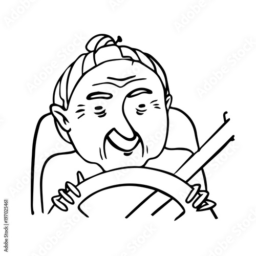 Animated Clip Art Of Driving Grandma