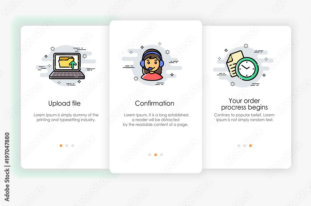 Order process concept. How to order. Modern and simplified vector ...