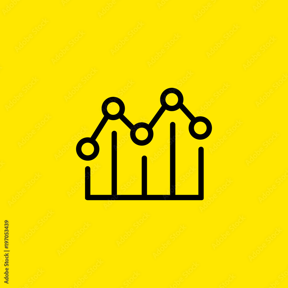 Line graph icon Stock Vector | Adobe Stock