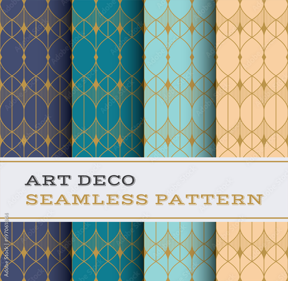 Art Deco seamless pattern 39 Stock Vector | Adobe Stock