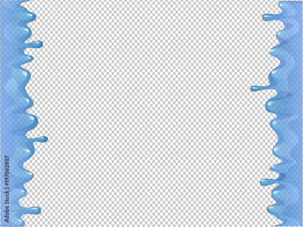 Cartoon vector Frame water Dripping liquid Stock Vector | Adobe Stock