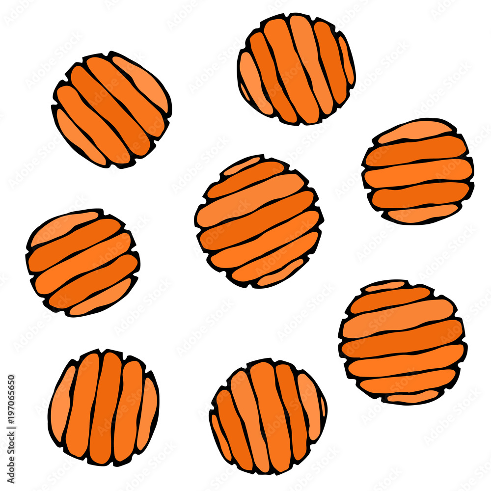 Carrot Figure Knife Cuts. Fresh Jucy Slices of Carrots cut with Wavy ...