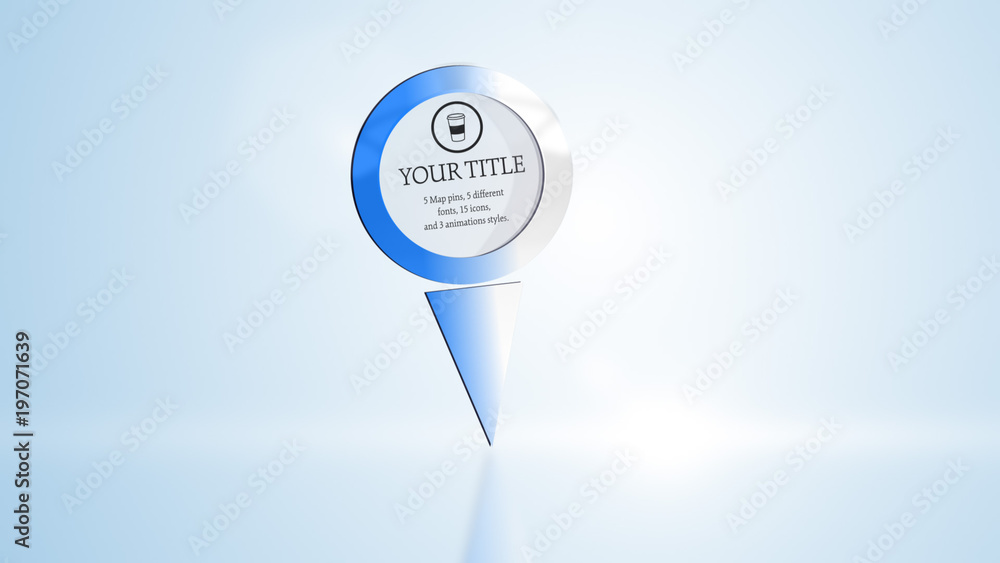 Map Pins With Text Stock Template | Adobe Stock