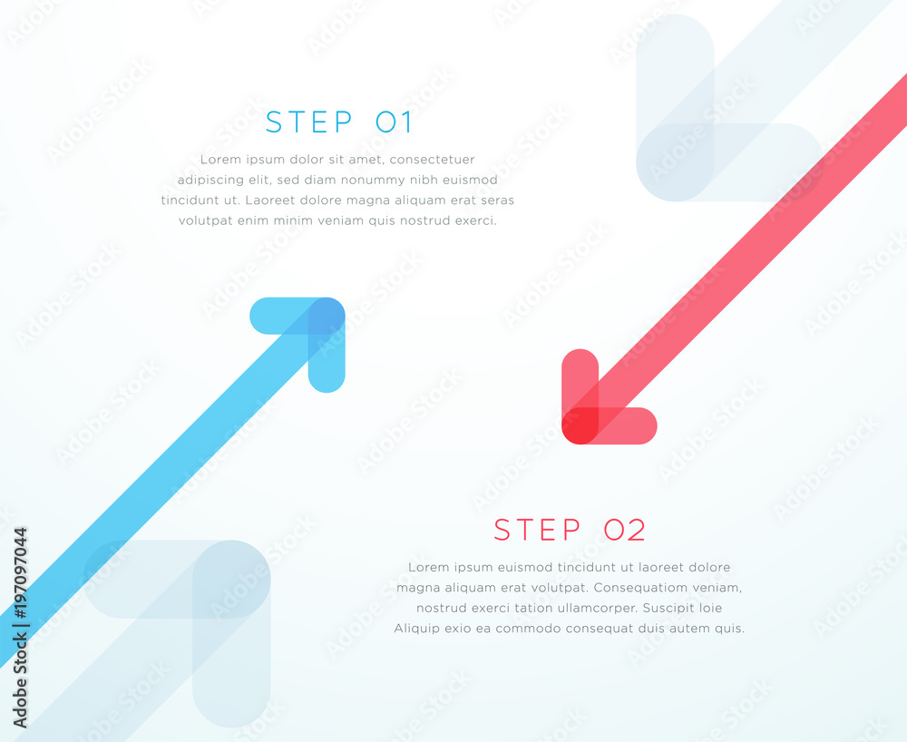 Abstract Vector Arrow 2 Point Template Infographic Stock Vector | Adobe ...