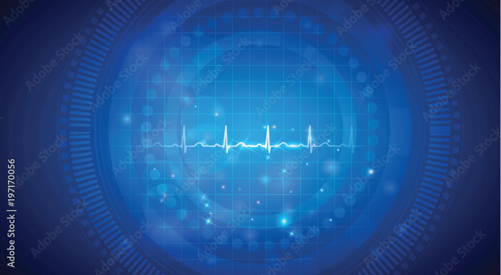 Cardiogram, normal heart rhythm on an abstract background Stock Vector ...