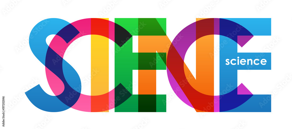 SCIENCE COLOURFUL LETTERS ICON Stock Vector | Adobe Stock