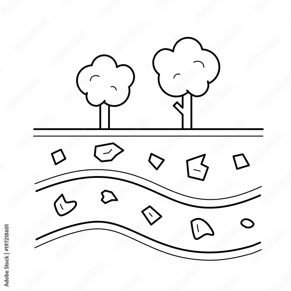 Layers Of Soil Clipart Black And White