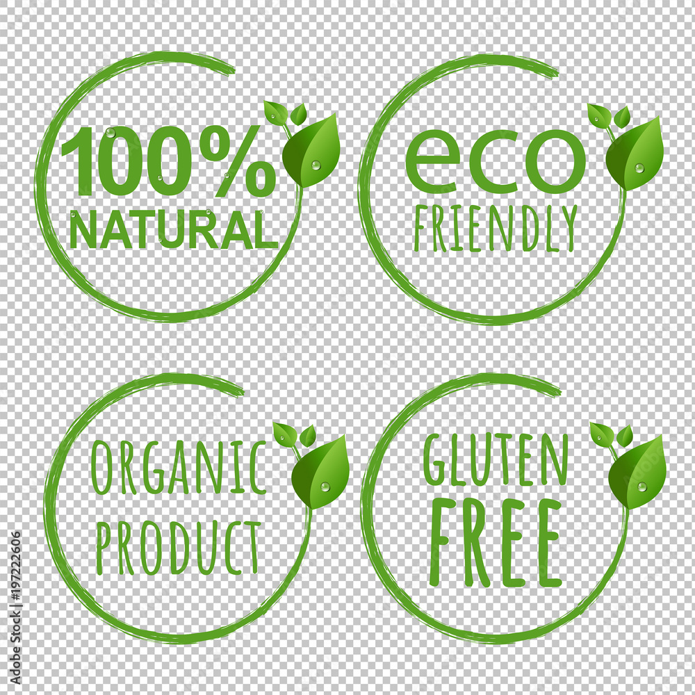 Eco Logo Symbol Transparent Background Stock Vector | Adobe Stock