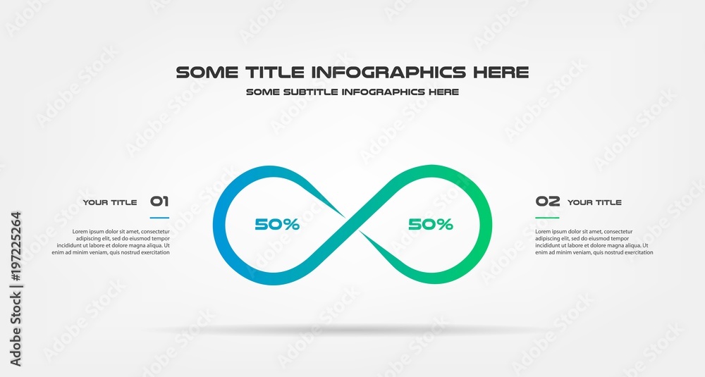 Infinity chart of percentage infographics. Element of graph, diagram ...
