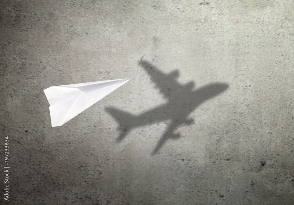 Poster Paper plane shadow concept – Wall Art | UkPosters