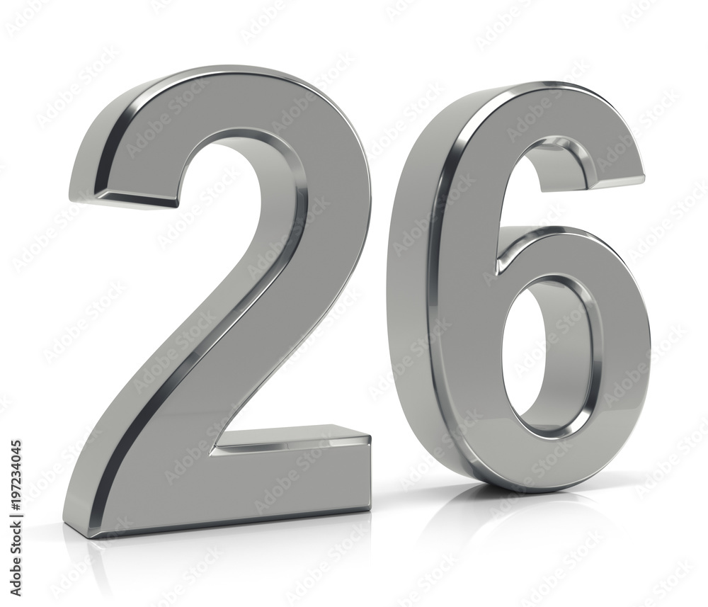 Number 26 Stock Illustration | Adobe Stock