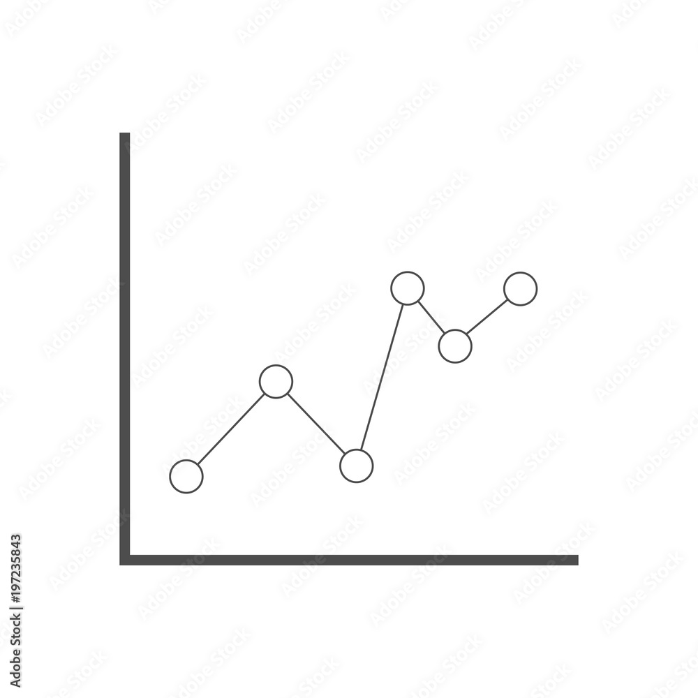 Financial Chart with Line Graph. Analytics Data Report. Vector ...