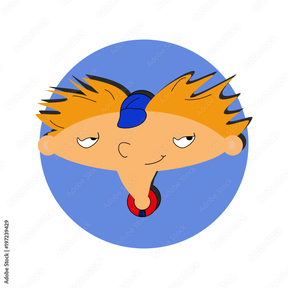 Arnold from the movie " Hey, Arnold" Stock Vector | Adobe Stock