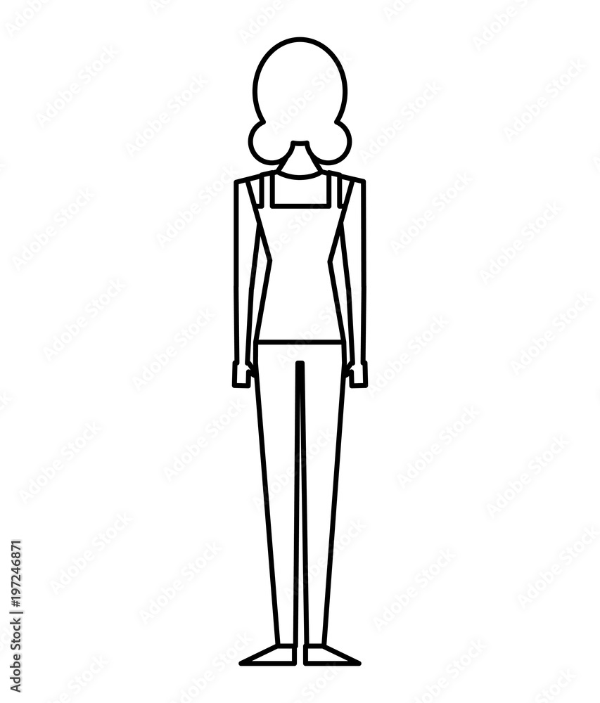 Woman Standing Outline