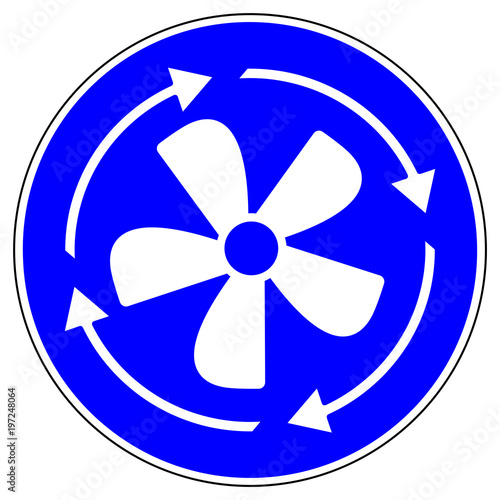 shas537 SignHealthAndSafety shas - German / Gebotszeichen: Lüftung ...