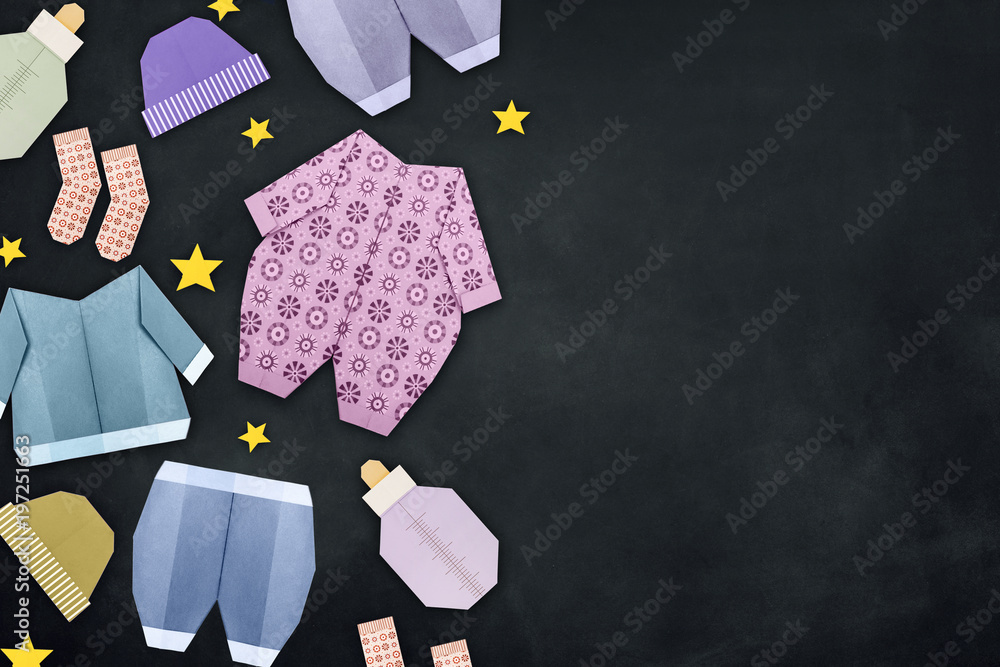 Origami baby shower Stock Photo | Adobe Stock