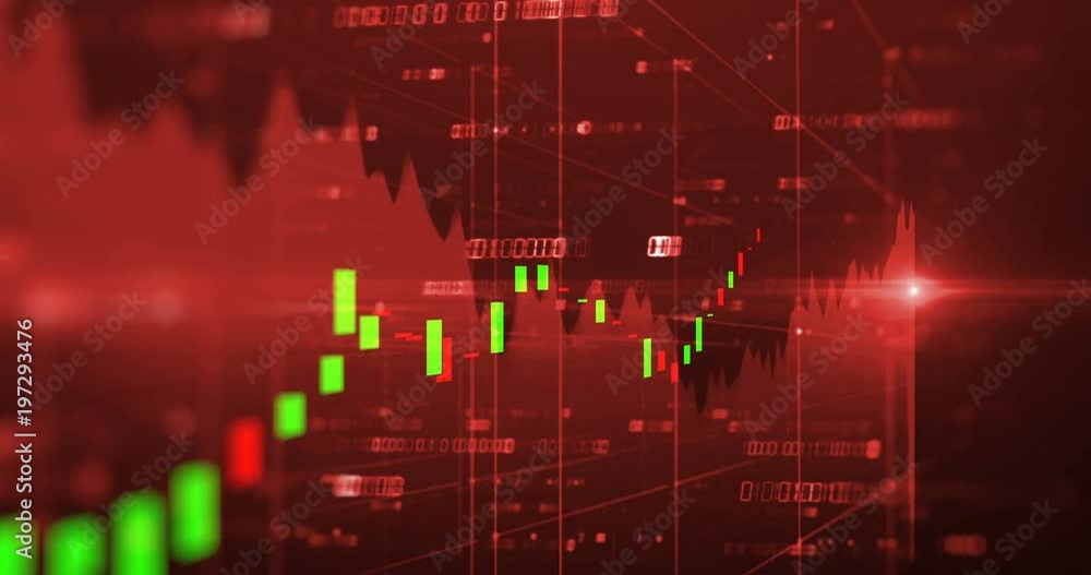 4k loopable financial chart and stock market bar chart for use as ...