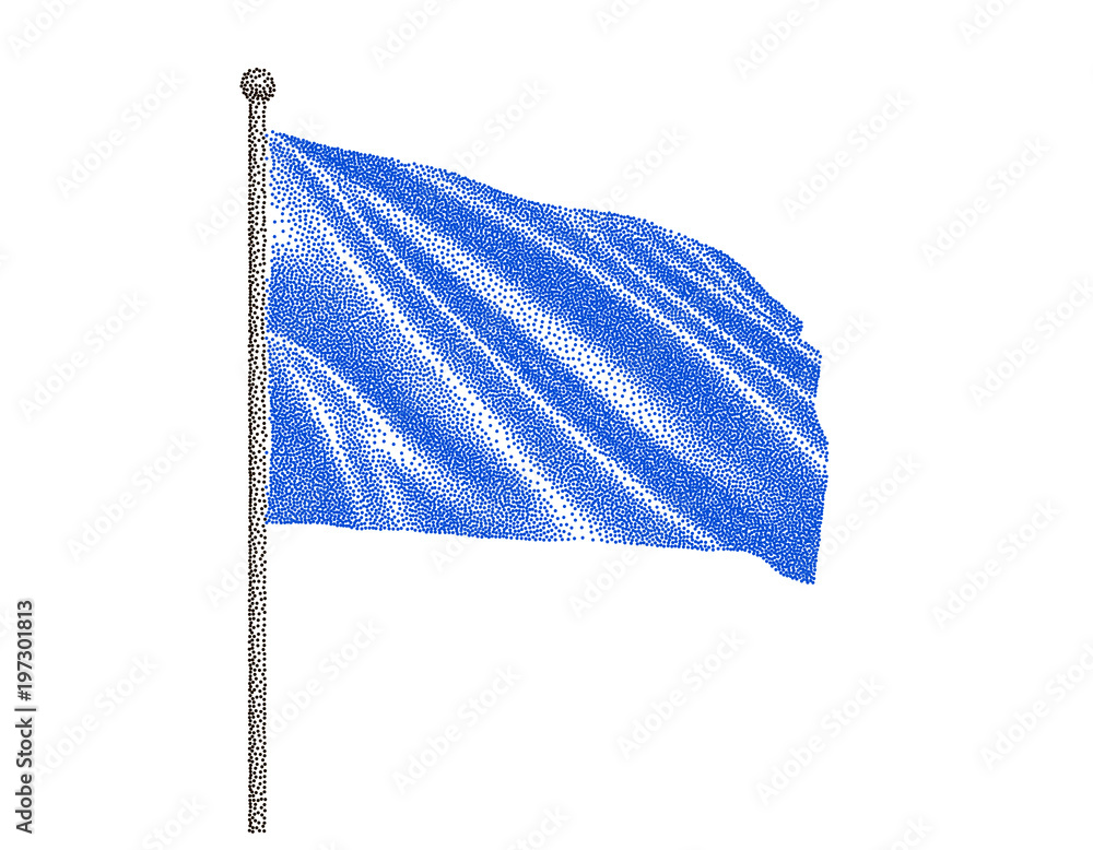 Blank flag. Isolated on white background. Vector illustration. Stock ...