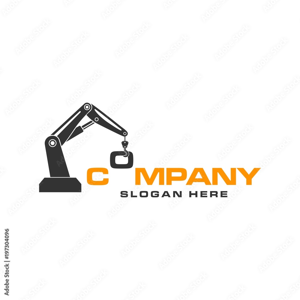 crane logo vector vector de Stock | Adobe Stock