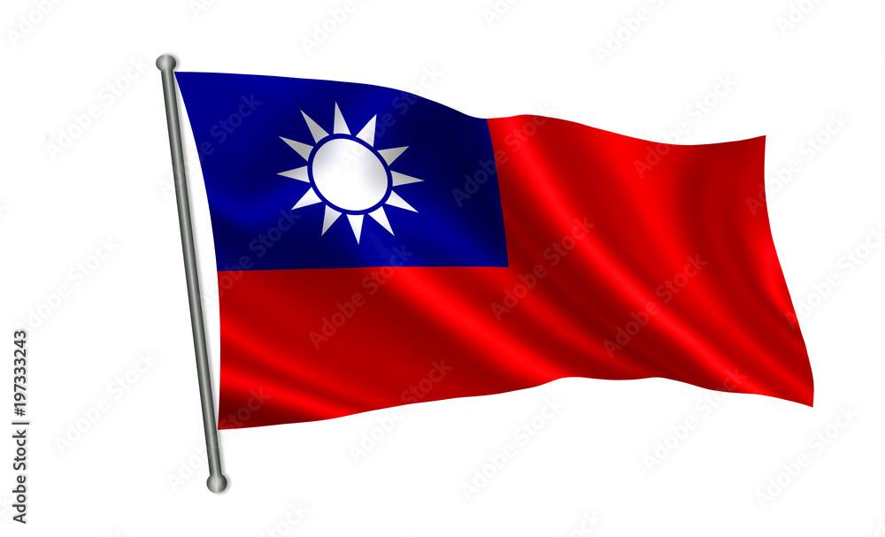 Taiwan flag. A series of "Flags of the world." ( The country - Taiwan ...