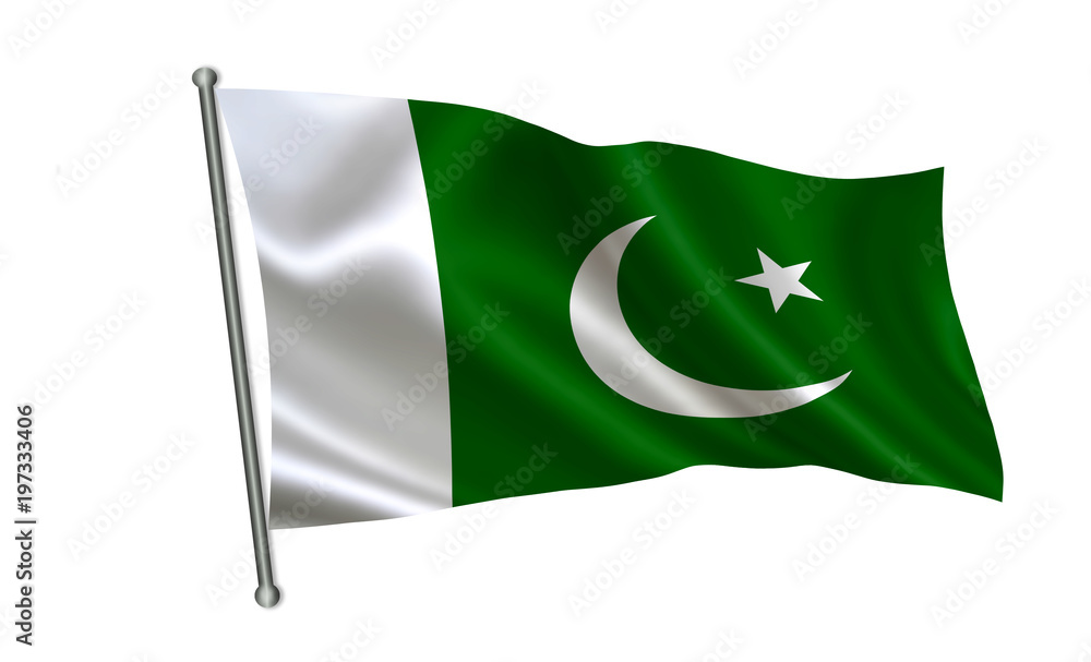 Pakistan flag. A series of "Flags of the world." ( The country ...