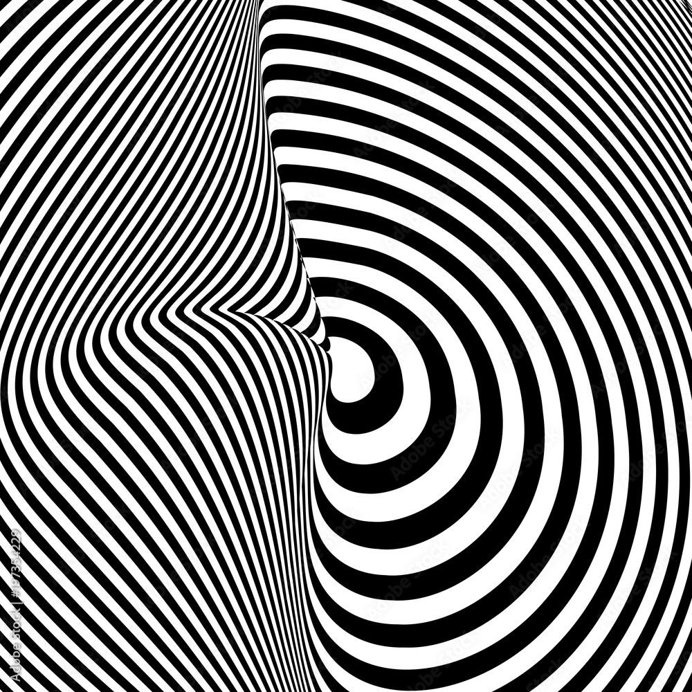 Abstract black and white striped background. Geometric pattern with ...