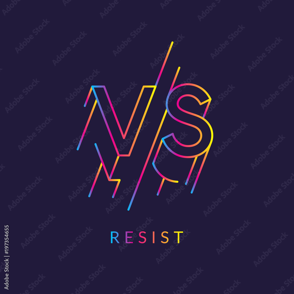 Bright poster symbols of confrontation VS, can be the same logo. Vector ...
