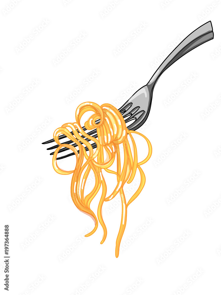Animated Pasta On Fork