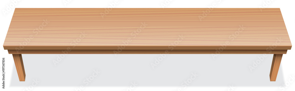Very long table, extra long tabletop with wooden texture. Perspective ...