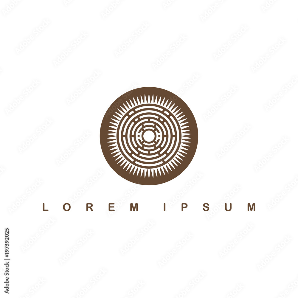 round circle native tribe sign symbol logo Stock Vector | Adobe Stock