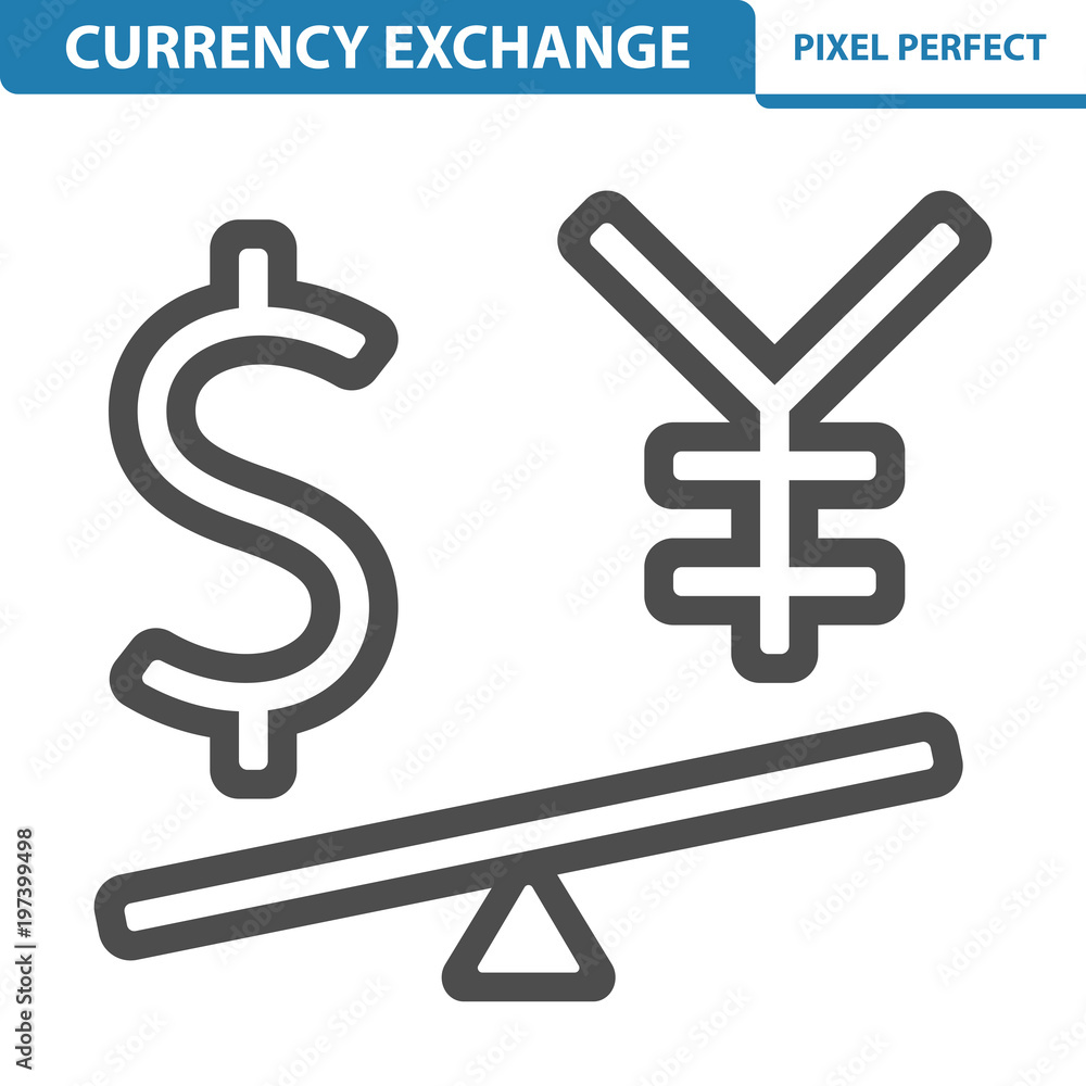 Currency Exchange Rate Icon. EPS 8 format. Stock Vector | Adobe Stock