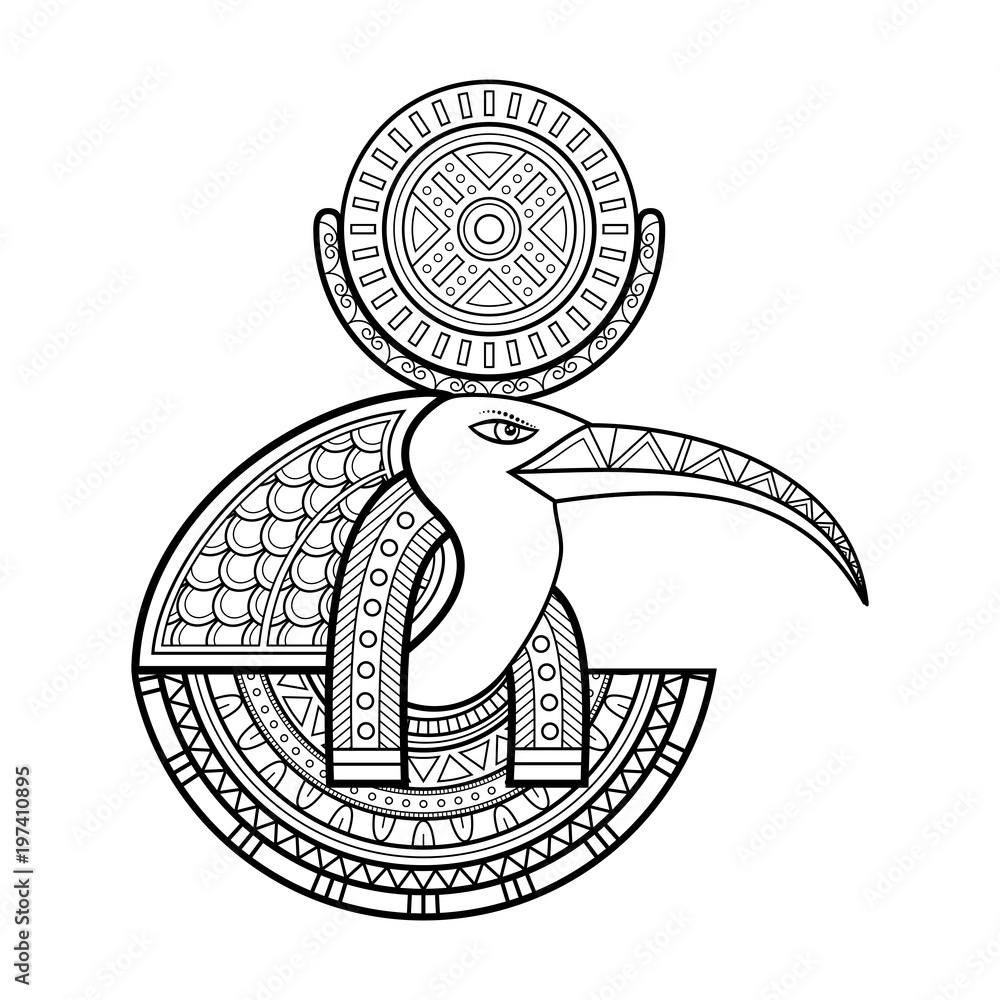 Vector God of ancient Egypt. Thoth Stock Vector | Adobe Stock
