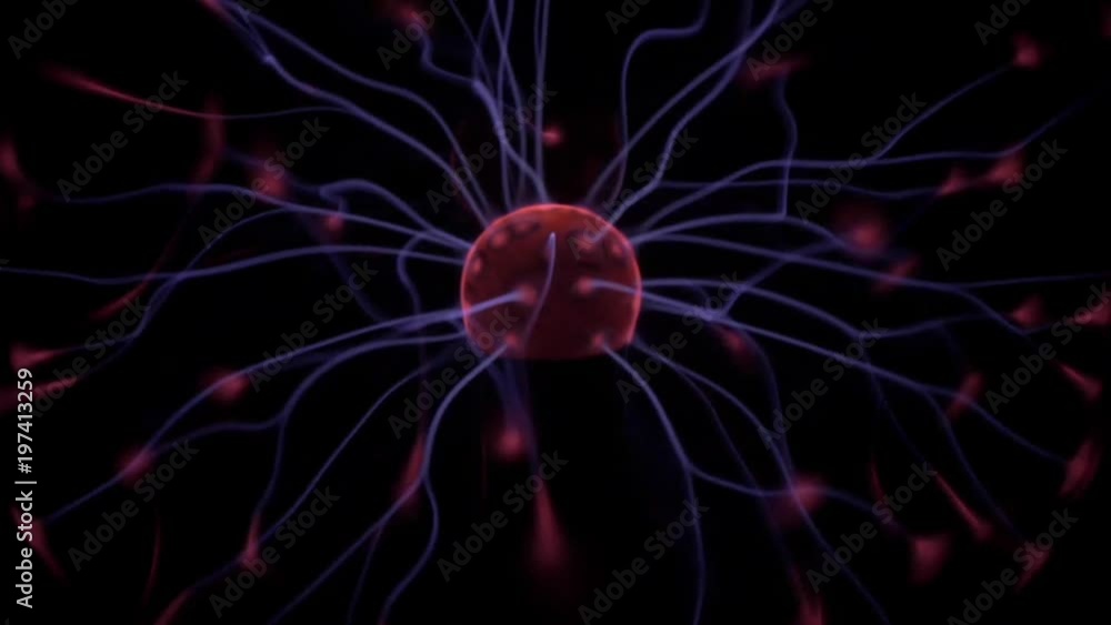 Plasma ball, Tesla Coil experiment with electricity, plasma lamp. 4k ...