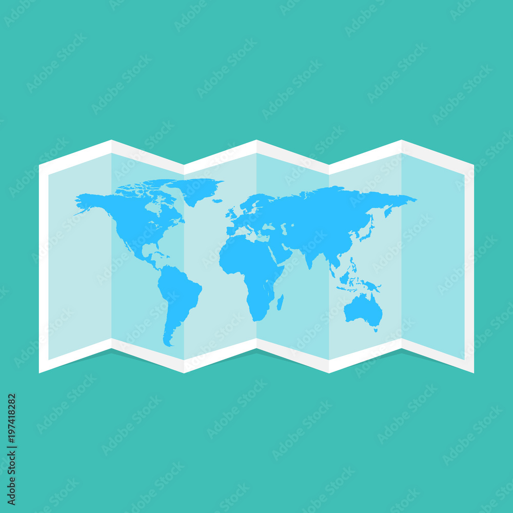 World Map Vector 3d