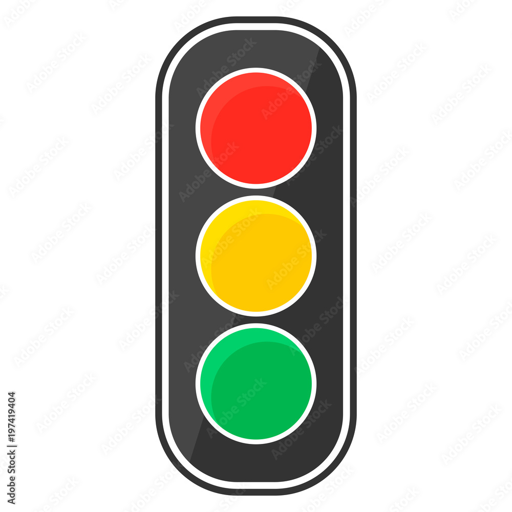 Simple, flat traffic sign icon. Isolated on white Stock Vector | Adobe ...