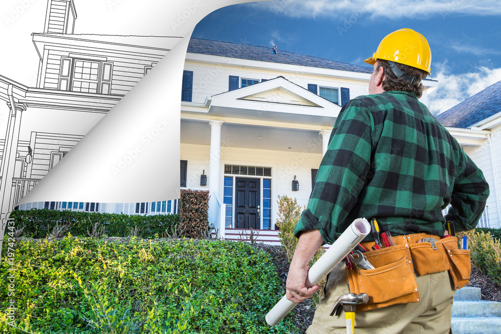 Foto de Contractor Facing House Photo with Page Corner Flipping to ...