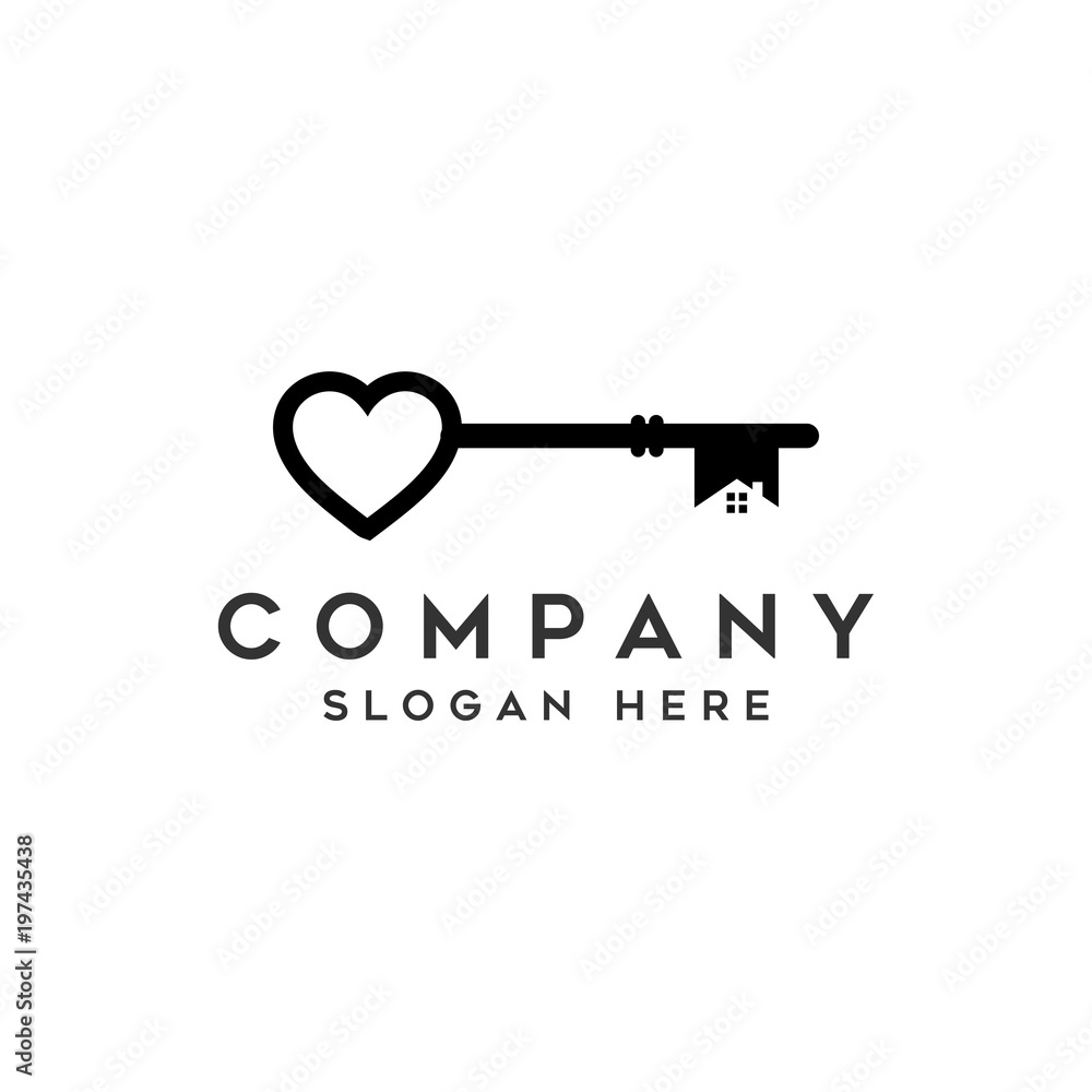 key real estate logo vector Stock Vector | Adobe Stock