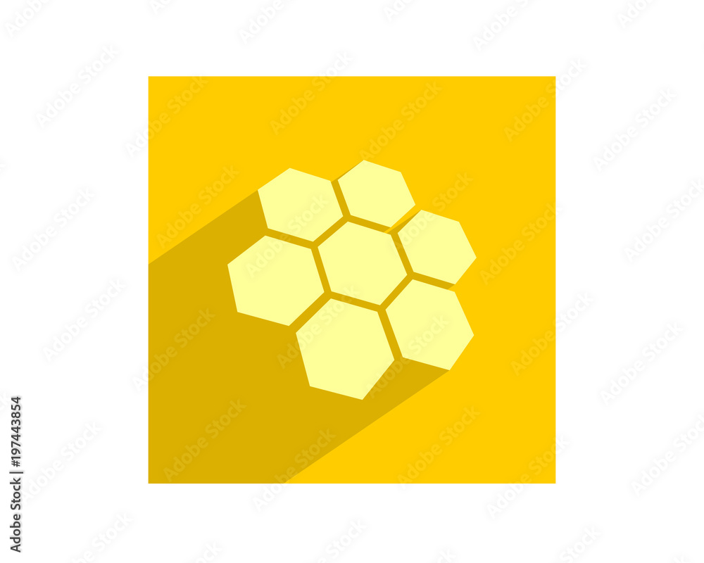 yellow bee hive hexagon shape image vector icon symbol logo Stock ...
