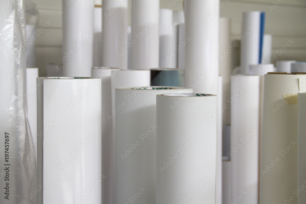 Folien in der Werbetechnik Stock-Foto | Adobe Stock