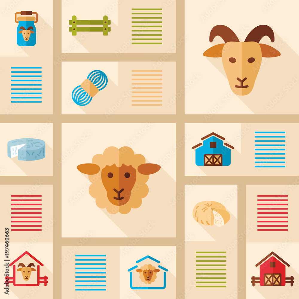 Farm animal icons vector set Stock Vector | Adobe Stock