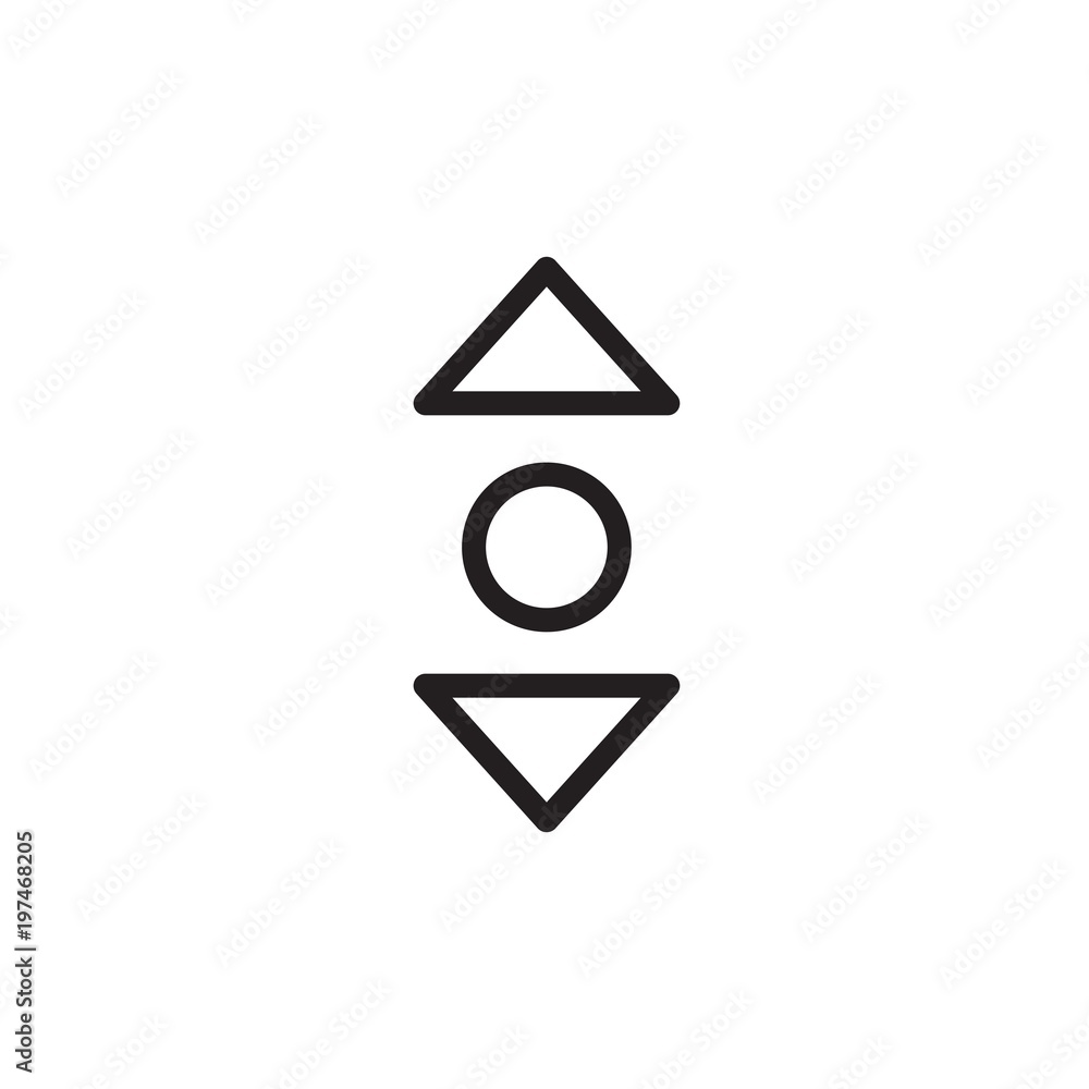 vertical scroll cursor outlined vector icon. Modern simple isolated ...