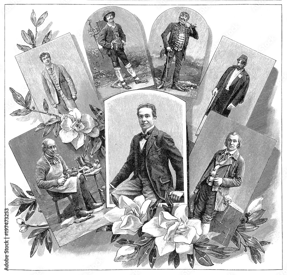 Portraits des Schauspielers und Operettensängers Alexander Girardi ...