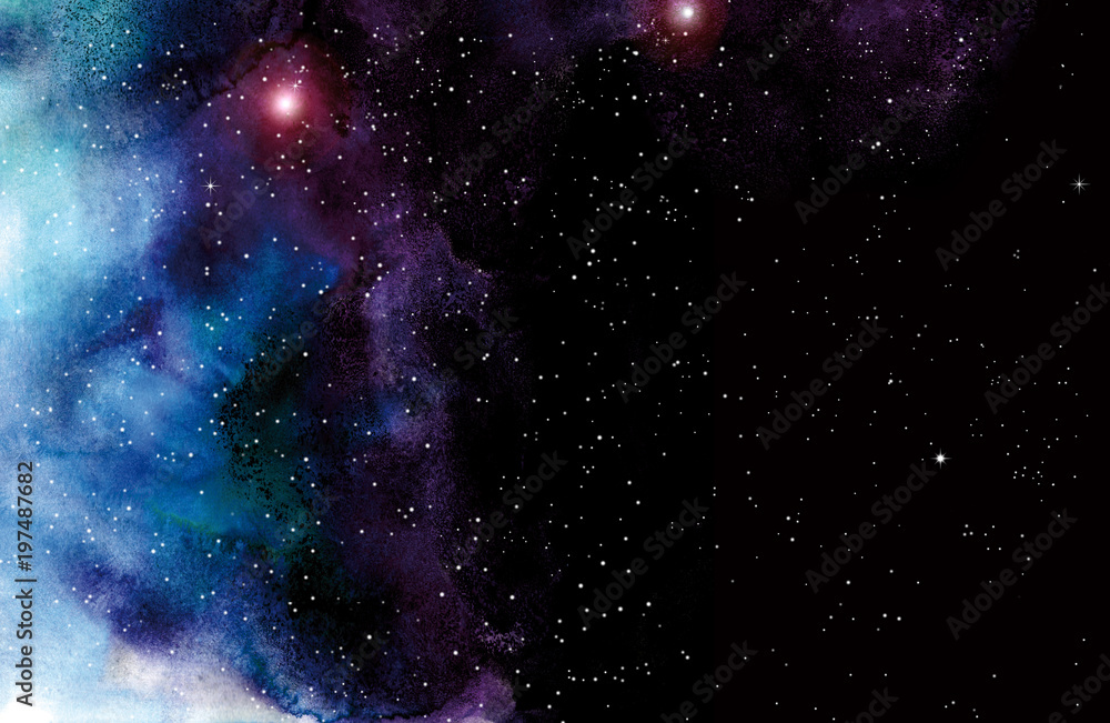 blue galaxy Stock Illustration | Adobe Stock