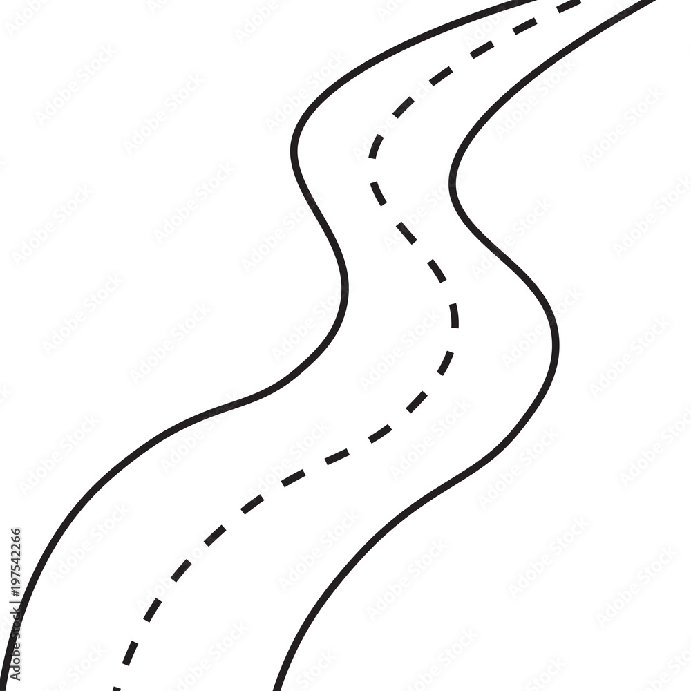 Winding Path Clipart Black And White
