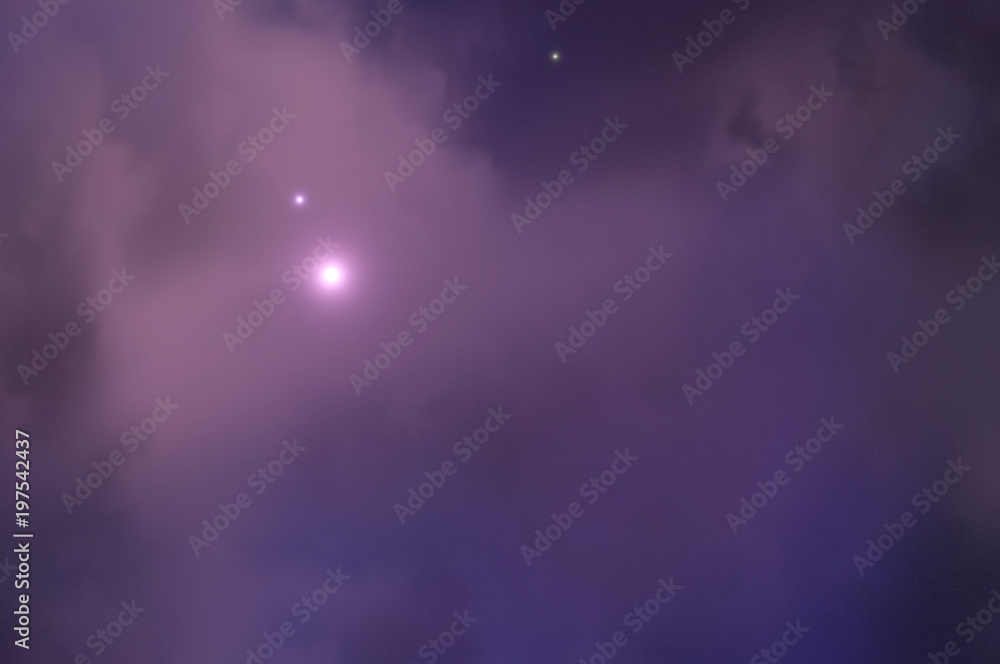 Colorful space nebula. Illustration, for use with projects on science ...