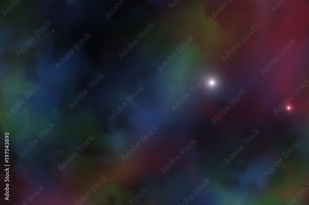 Colorful space nebula. Illustration, for use with projects on science ...