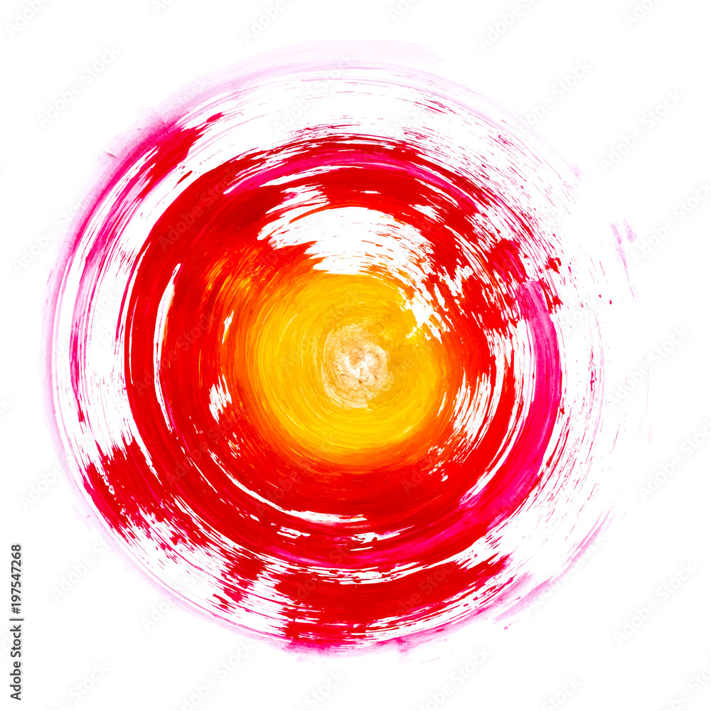 Vector red and gold paint smear stroke stain set. Abstract gold ...