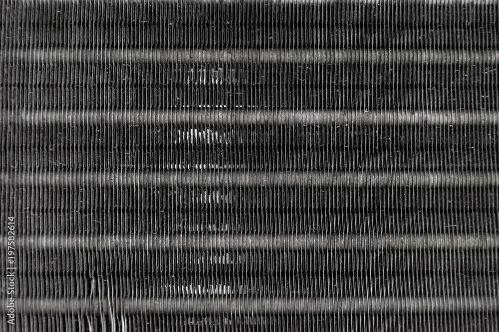 texture of old aluminium condenser for heat exchanger in air ...