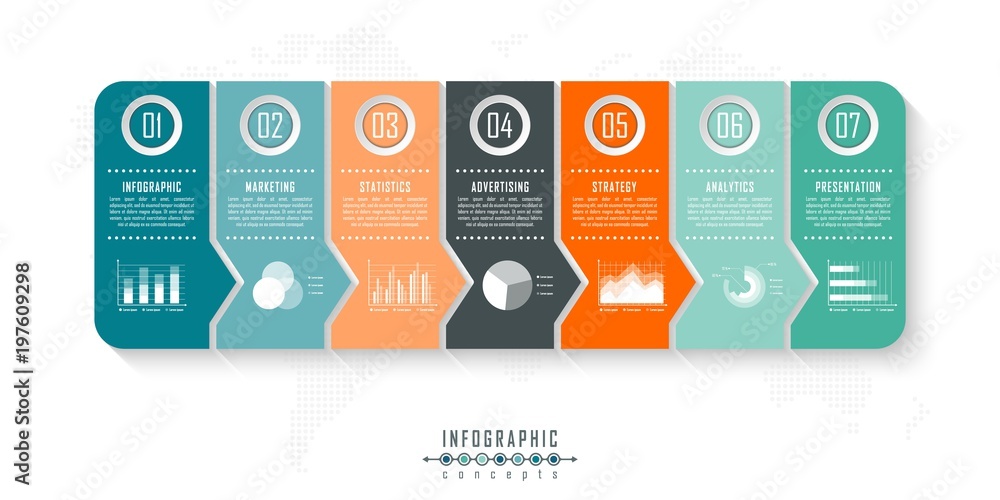 Infographic timeline template can be used for chart, diagram, web ...