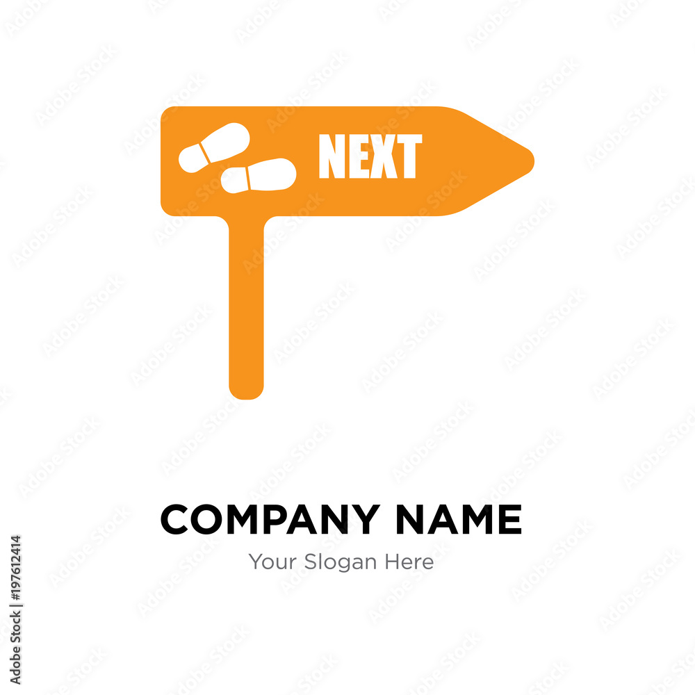 next steps company logo design template, Business corporate vector icon ...